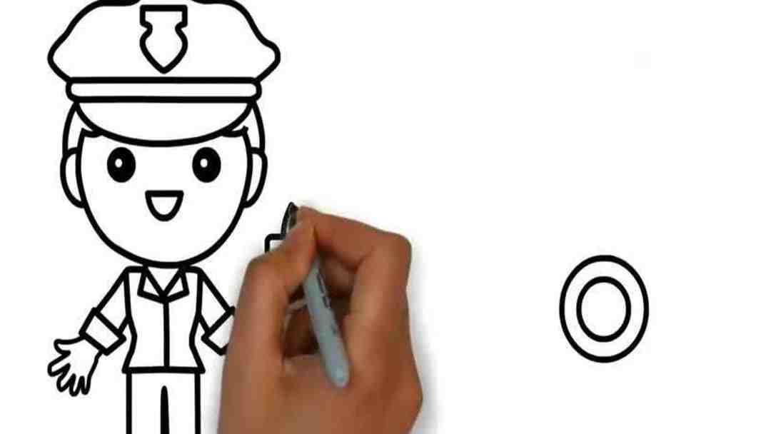 简笔画;教宝宝画警察叔叔和警车,既有教育意义又超简单