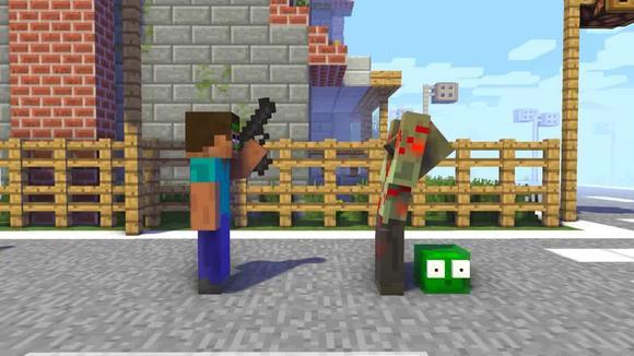 真人我的世界:这怪兽,卷毛直接抱起大春发射炸弹攻击