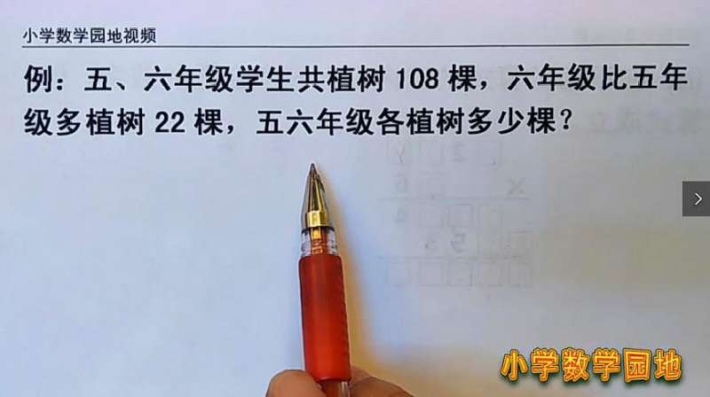 小学四年级数学奥数课堂 和差问题是小学生必会的一种类型应用题
