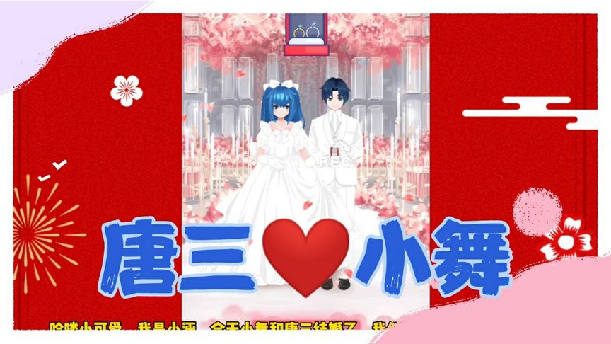 游戏酒店经纪人,小舞和唐三结婚了,差一点就没结成婚哦.