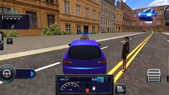#出租车模拟器小游戏# 玩家真实模拟驾驶出租车,不断躲避障碍