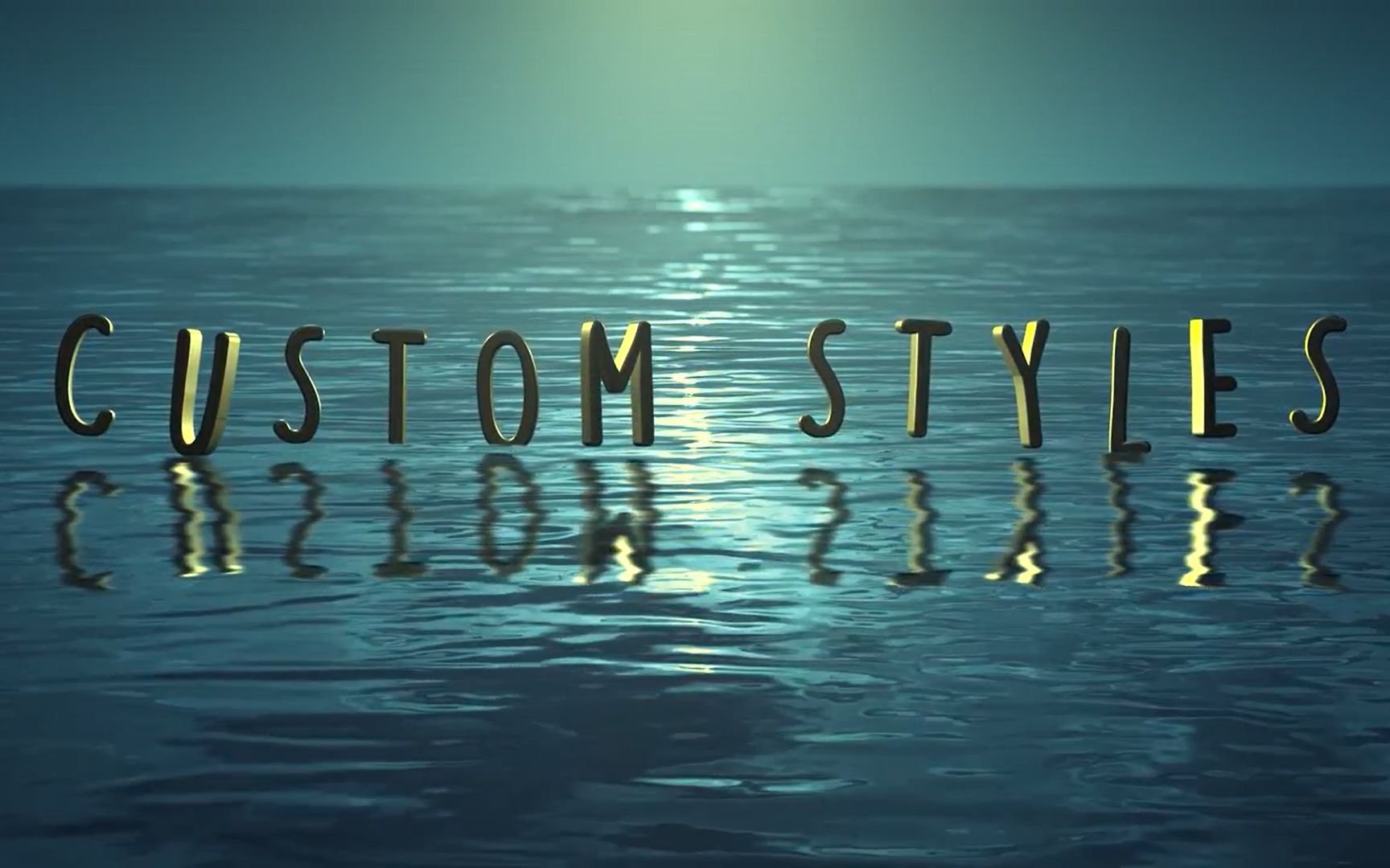 AE模板-电影质感水面浮出文字LOGO展示(4365)