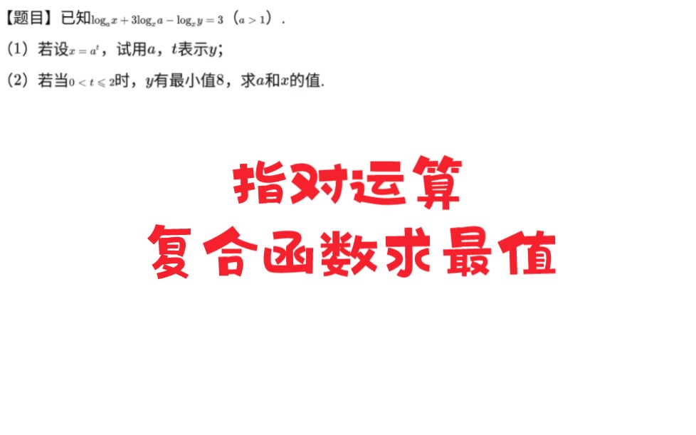 指对运算 复合函数求最值