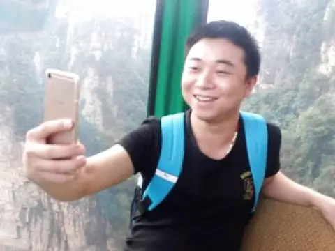 张家界-索道之透明缆车