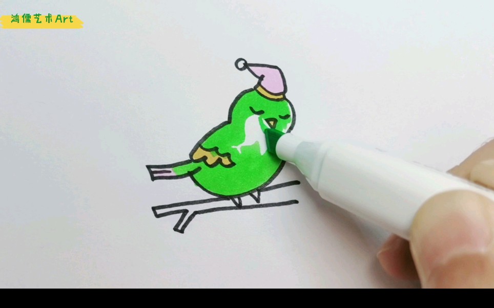 亲子简笔画:小鸟的简单画法