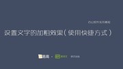 ppt2010怎么设置文字字体粗体加粗,快捷键方式