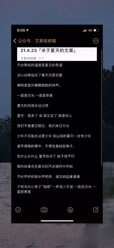 关于夏天的文案: