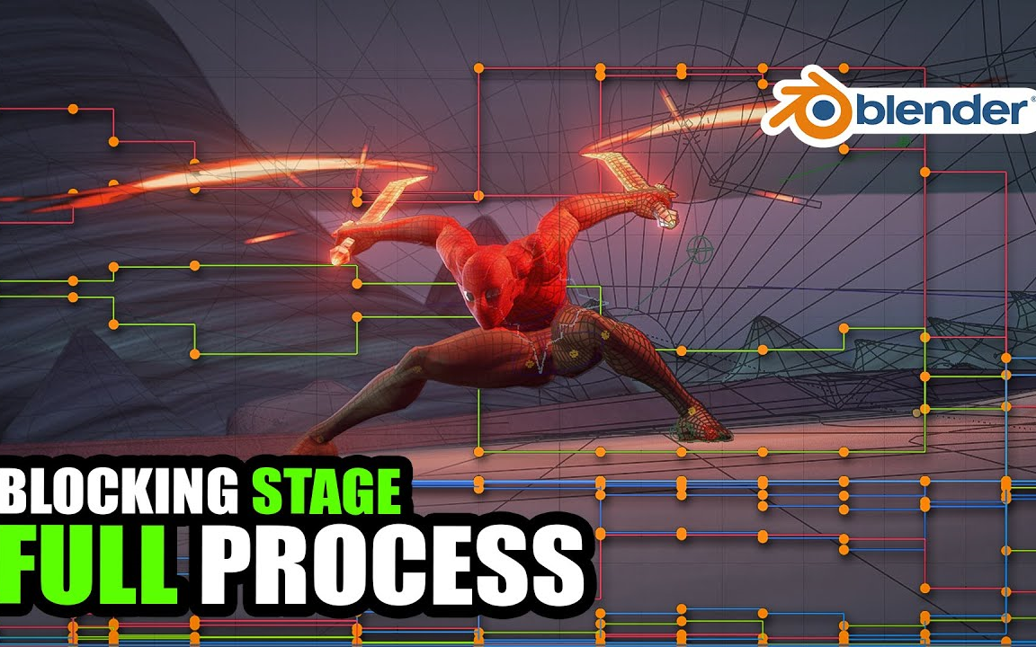 【延时】Blender P神打斗动画延时