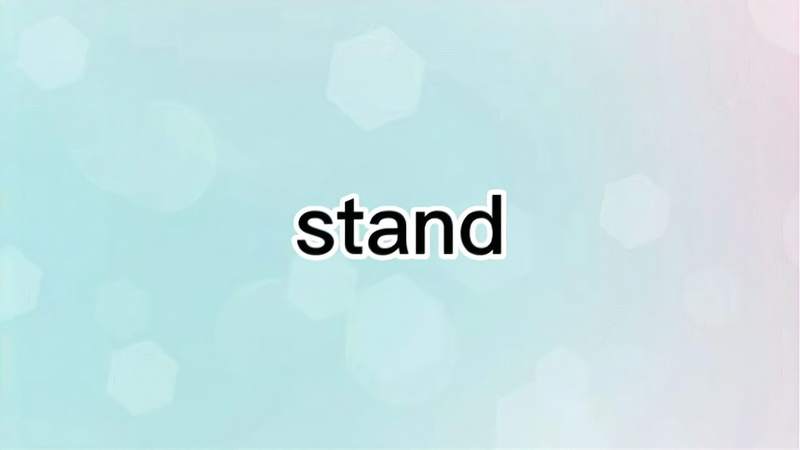 咱一起学习单词stand