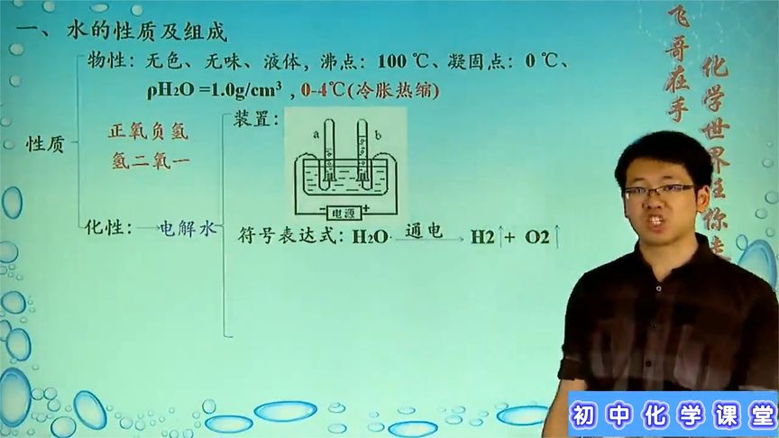 初三化学:电解水实验及水的净化