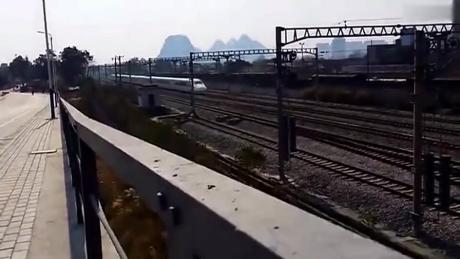 广西柳州火车迷实拍:CRH动车组