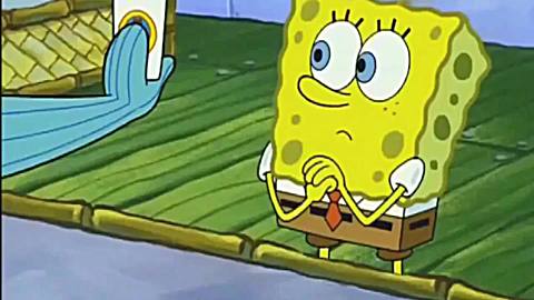 海绵宝宝动画,小海绵为了中卡片,做了什么努力呢