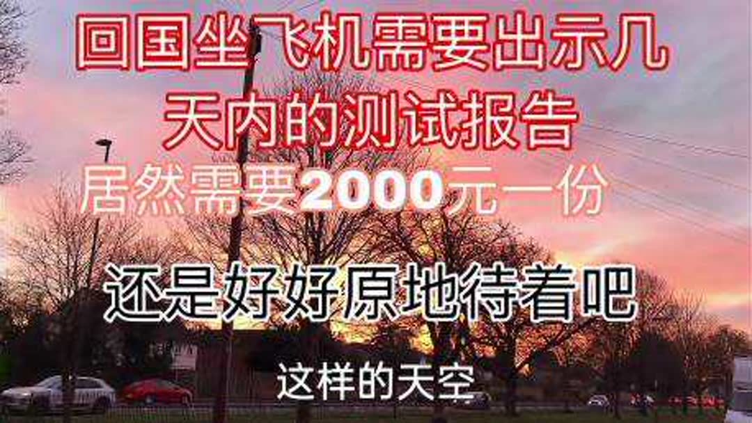 大龄女青年在英国,回国新冠测试2000元一份,说好的免费医疗呢?