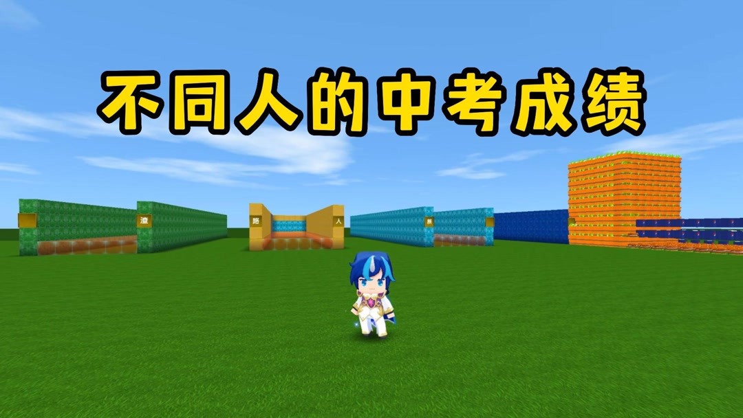 迷你世界:不同人的中考成绩,你们平时考试都考多少分呢?