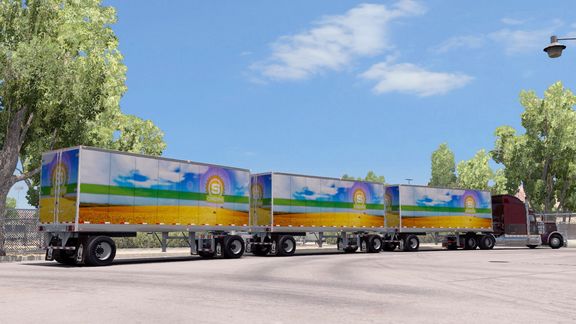 「干部来袭」美国卡车模拟:测试版本更新v1.28.0s 官方双货柜/三货柜...