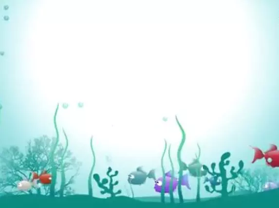 LED0014 六一儿童卡通类海底世界唯美小鱼海藻水泡 视频背景素材