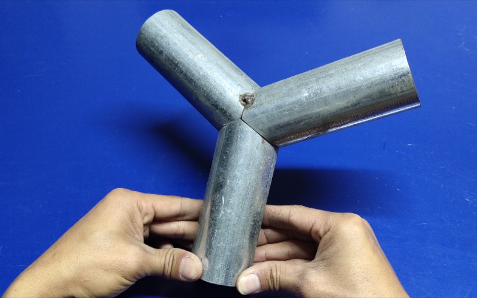 圆管Y型三通还能这样干,这种方法还是头一次见,又涨见识了!