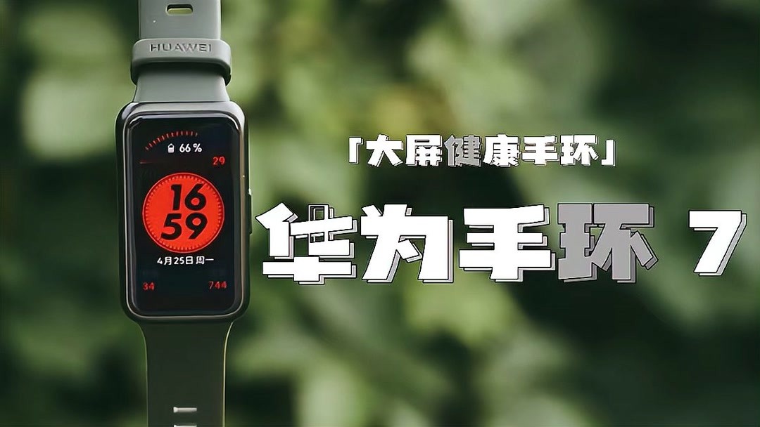 大屏健康手环,华为手环7了解一下