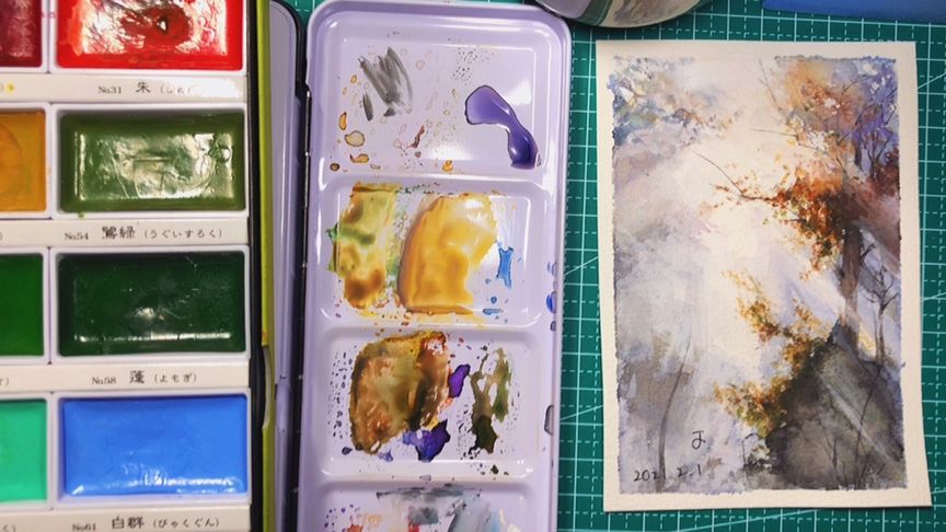 【水彩风景教程】超简单详细的风景绘画过程 你学会了吗?