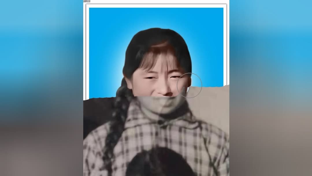 合影照片中取出单人照片,修复加上色,提高清晰度,PS修复。
