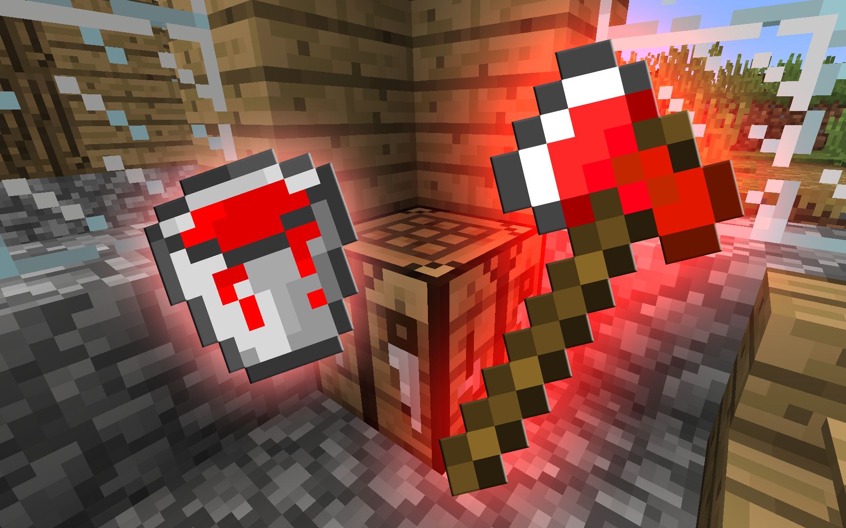 【指令包发布】染色获得红色斧头 - Minecraft假新闻电视台幕后