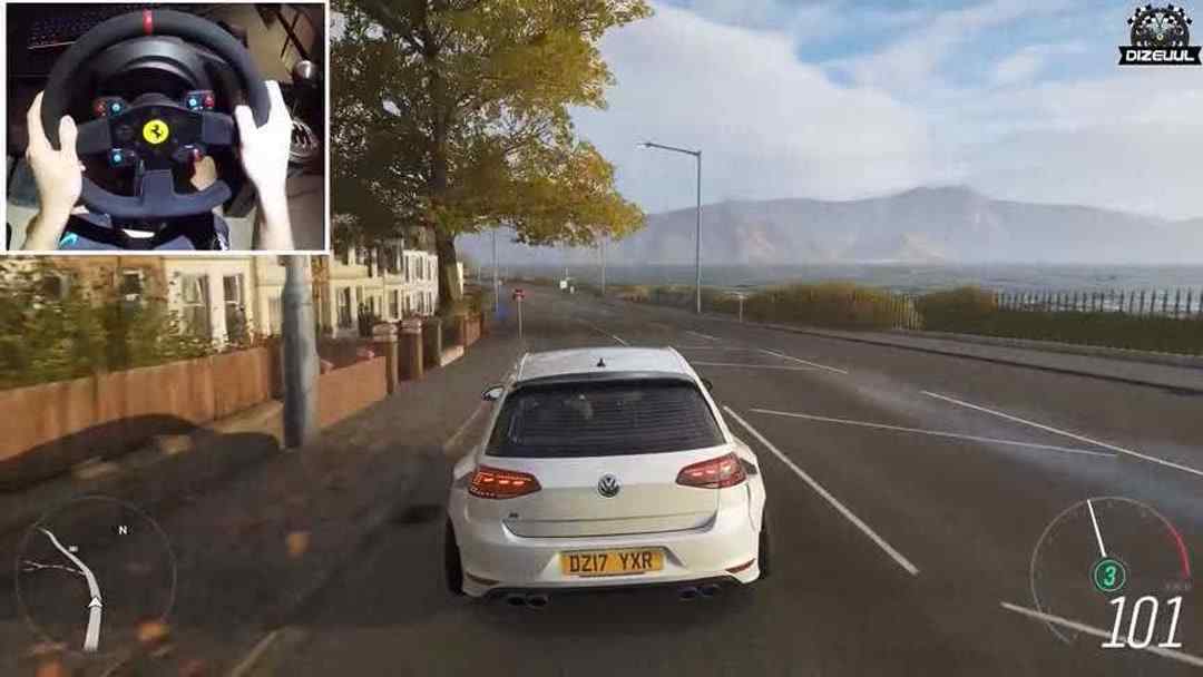驾驶模拟器游戏视频,大众高尔夫开着玩,看看性能如何