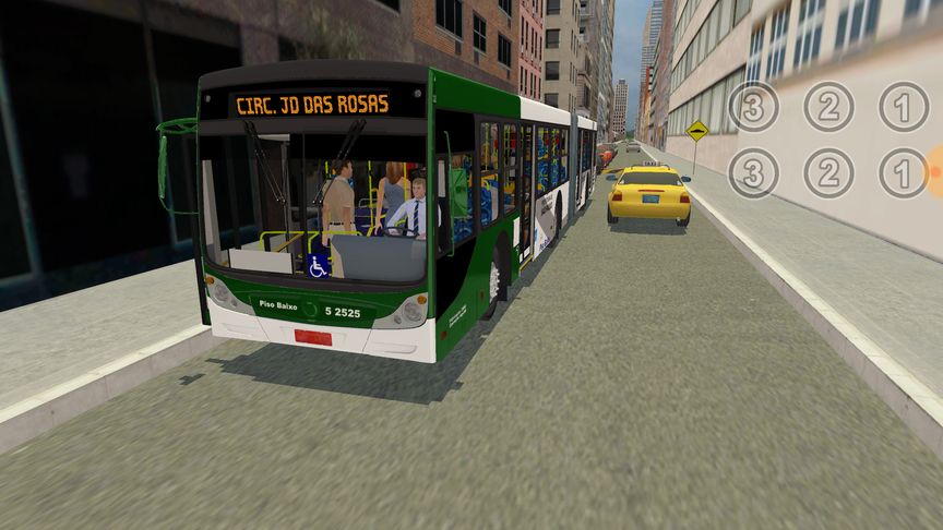 公交车驾驶模拟,这么长的公交车开在城市的小道上