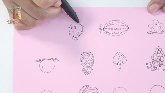 简笔画水果:12种水果的画法,小朋友们要不要学?非常简单有趣
