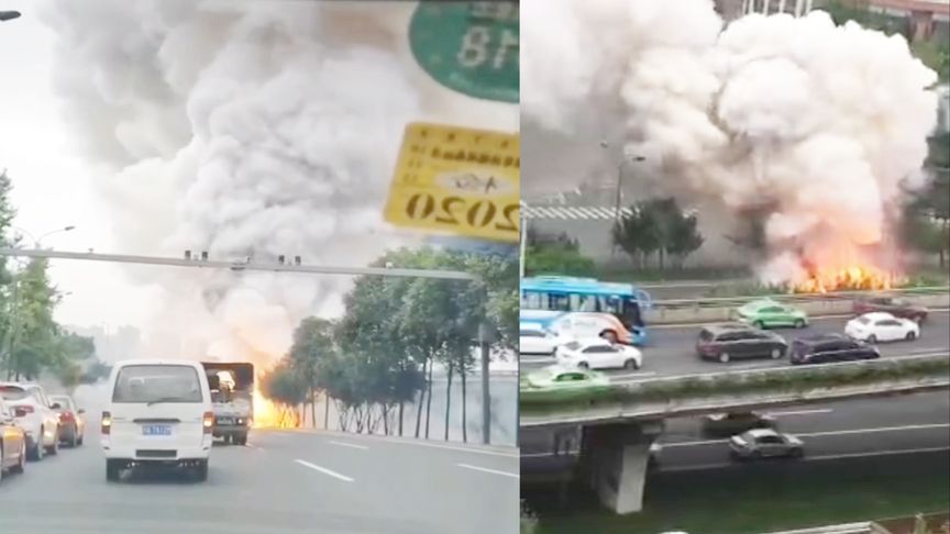 通报:成都一面包车自燃后爆炸 燃烧物系氯酸钠