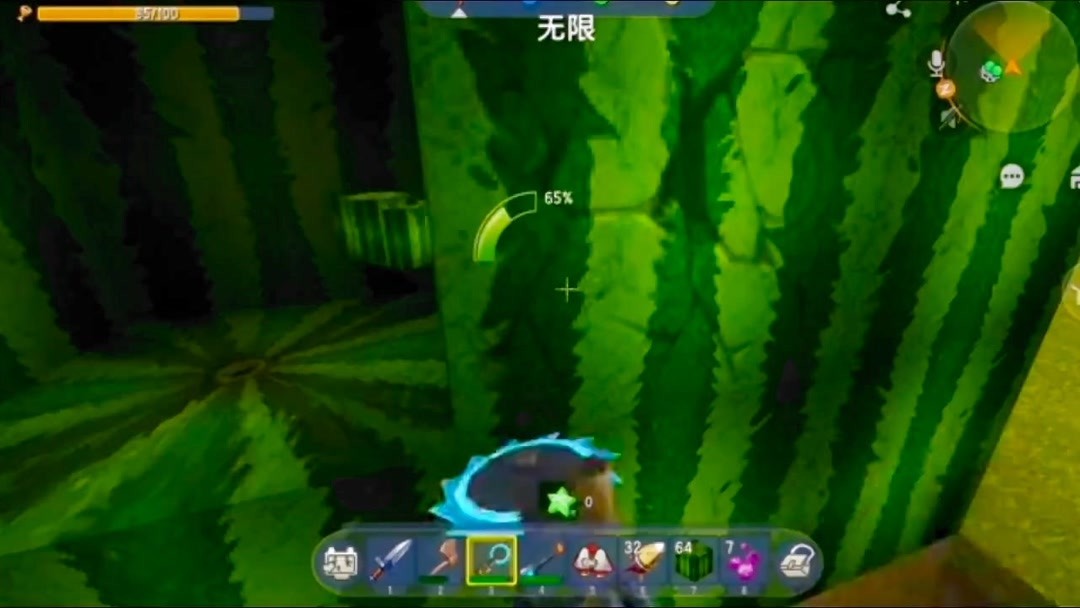 半仙迷你世界:开局一把斧,伙伴开局就放火,好好西瓜山成火焰山