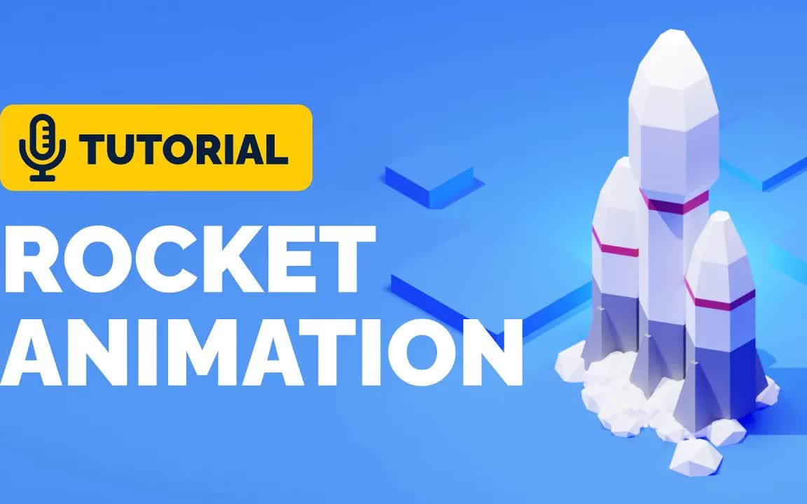 iBlender中文版插件 Blender 3.1 中的 Lowpoly 火箭动画教程 - 3D 建模...