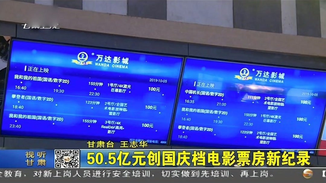 50.5亿元创国庆档电影票房新纪录