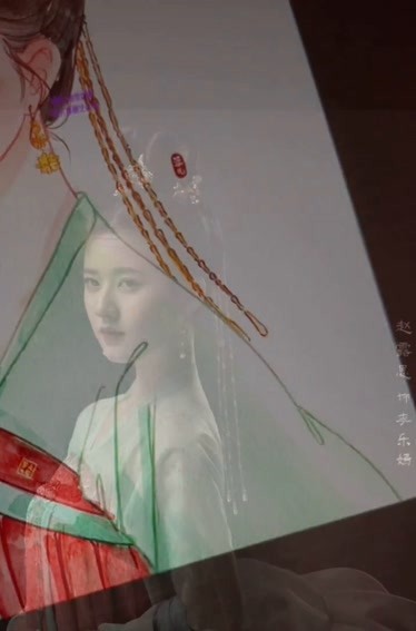 乐嫣汉服造型太美啦～iPad水彩露丝绘画教程
