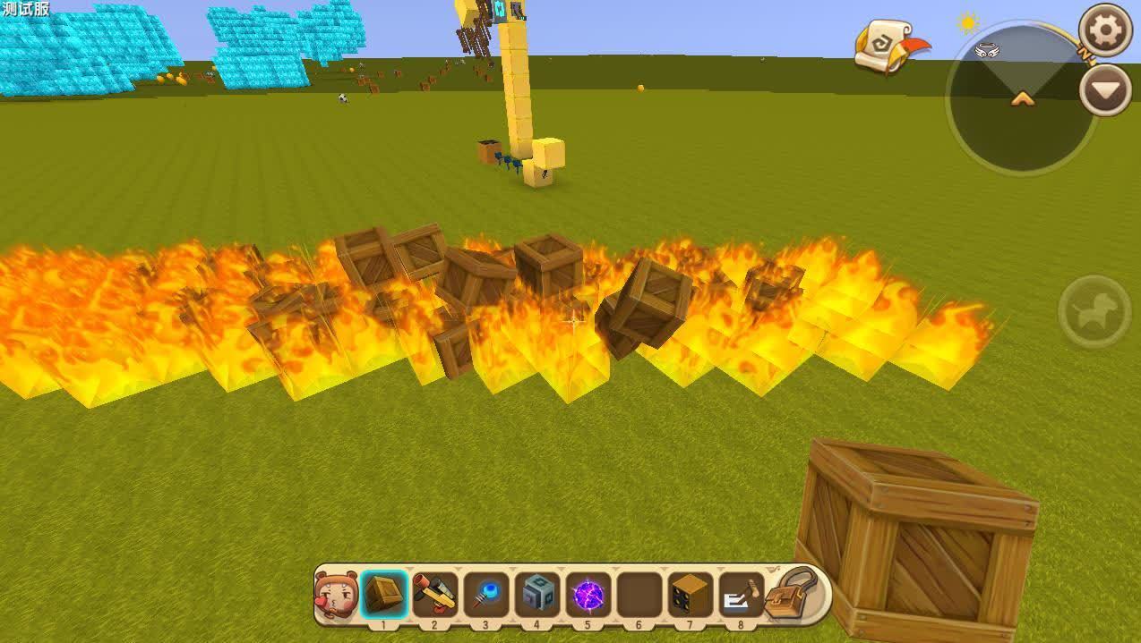 迷你世界:最 废物木箱子 水火不侵,火焰都烧不坏