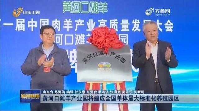 黄河口滩羊产业园将建成全国单体最大标准化养殖园区