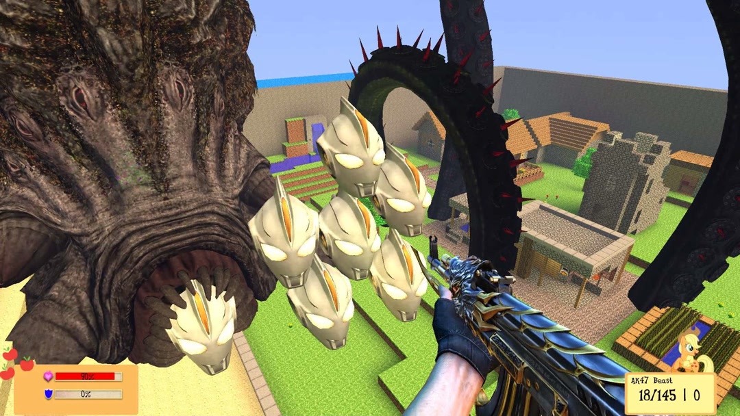 GMOD游戏巨型章鱼怪到底吃了多少个高斯奥特曼?