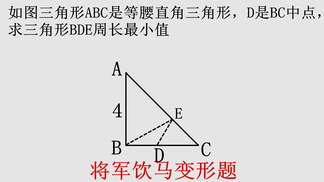 这道几何求线段长度最值问题看似有点复杂其实就是考将军饮马问题
