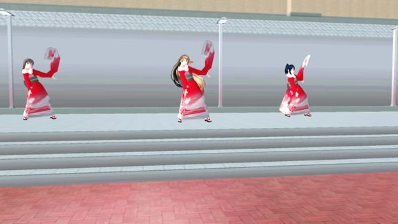 樱花校园模拟器:可爱的小姐姐在跳《辞九门回忆》