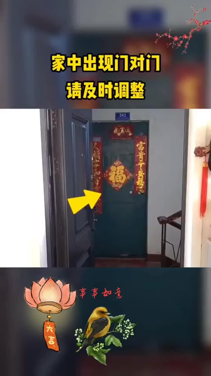 家有门对门的情况不要忽视了,记得做这样的一个调整!
