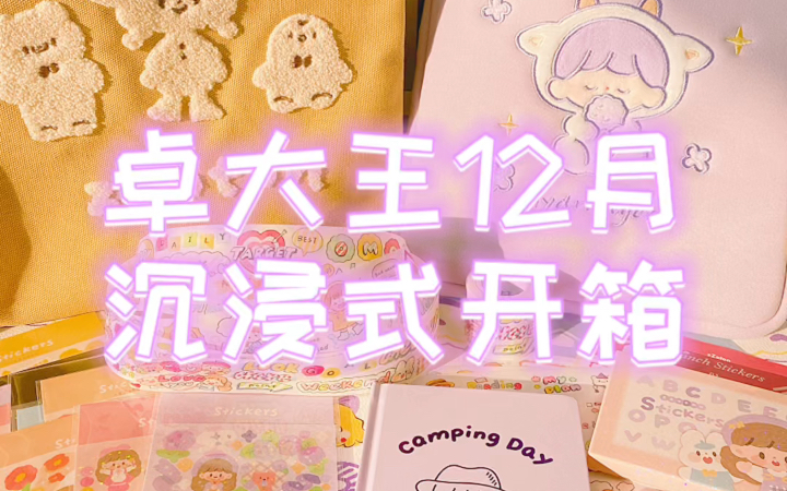 【手帐开箱】卓大王12月新品沉浸式开箱 白噪音开箱