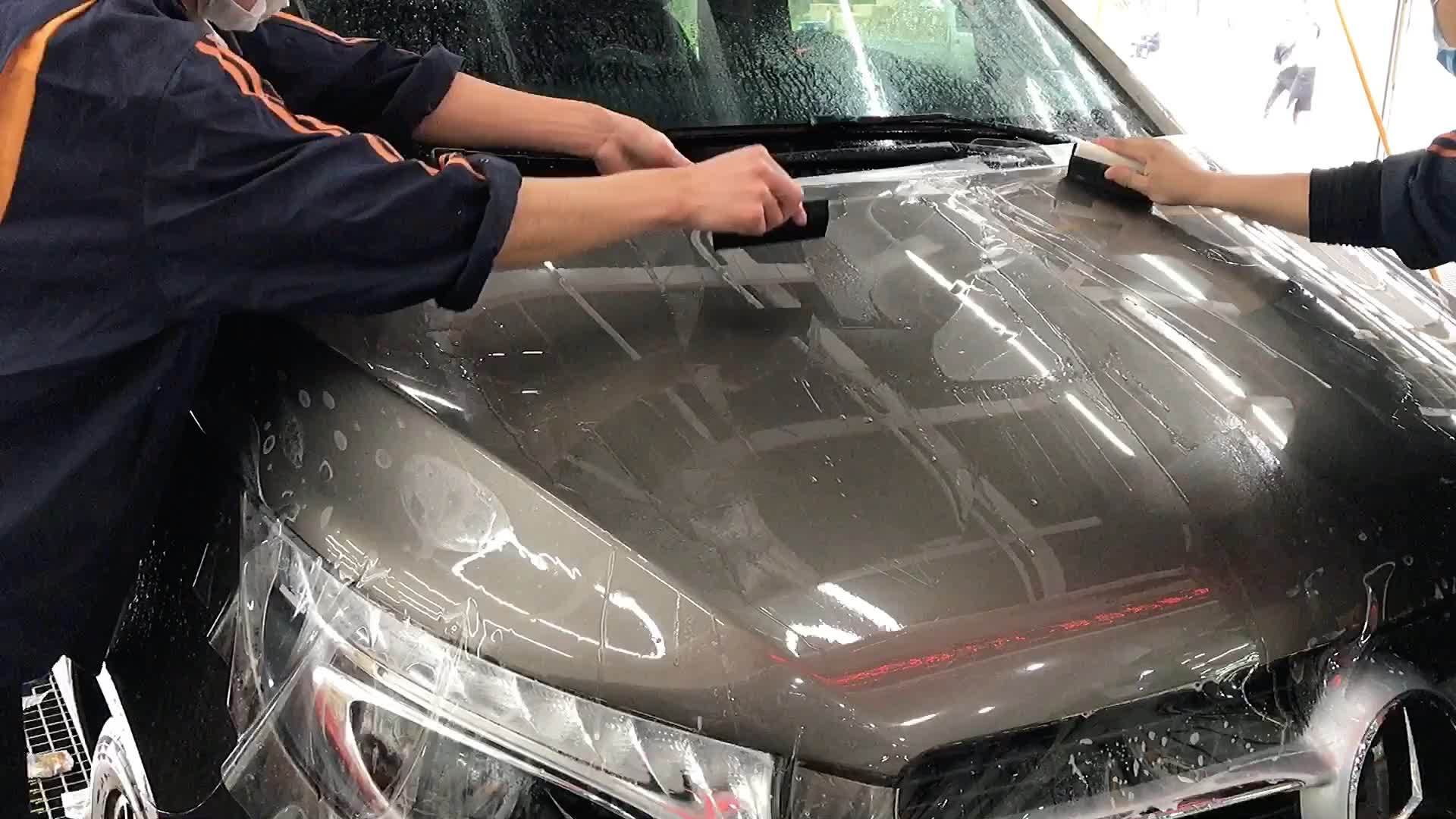 杭州汽车隐形车衣施工,奔驰V260车身漆面保护膜施工实拍效果