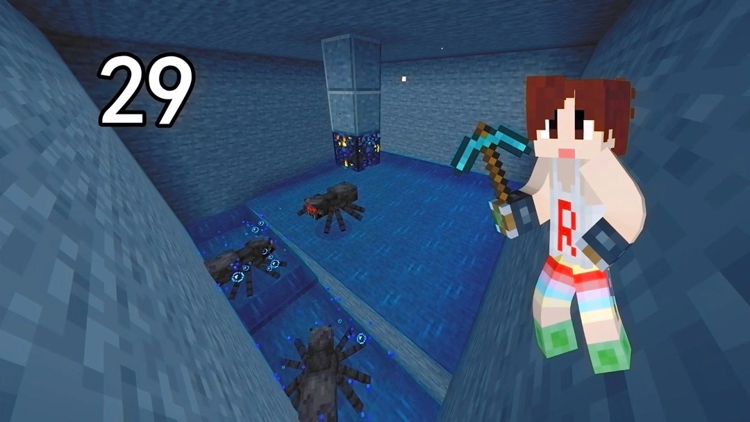 明月庄主基岩版我的世界生存29蜘蛛笼改造