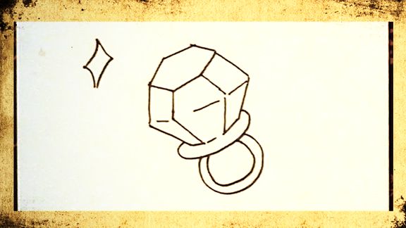亲子简笔画:为妈妈画一枚钻石戒子