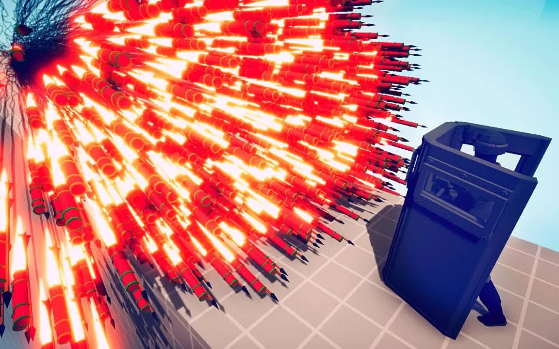 全面战争模拟器:搞笑模组,三面防爆盾VS所有神之兵种!