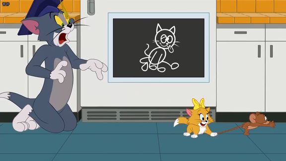 猫和老鼠:可爱猫和杰瑞成为好朋友,还一起看动画片,还真是有趣