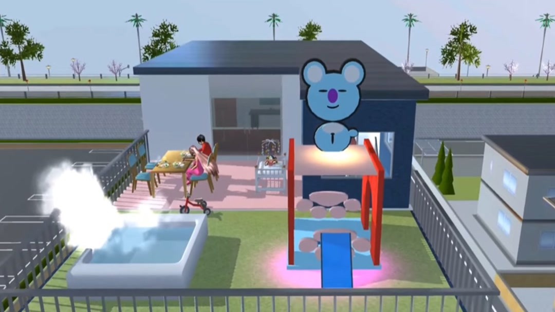 樱花校园模拟器:小花一家是功夫世家!