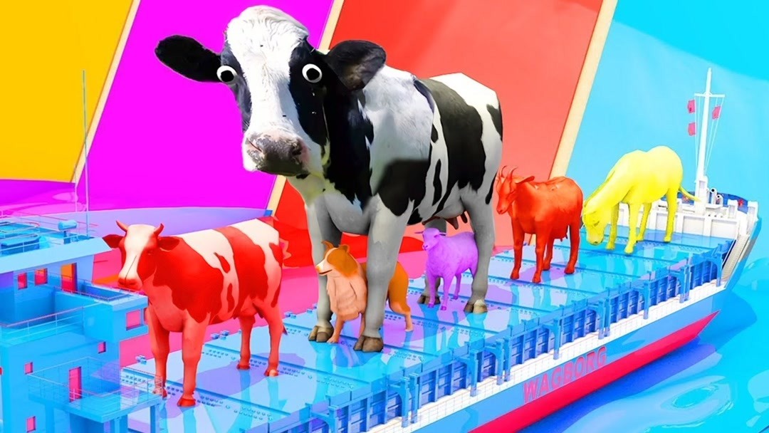 幼儿早期教育!小动物坐轮船!小朋友一起来认识一下吧!