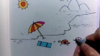 儿童画简笔画 一分钟教你手绘漂亮小风景 在家就能学画画