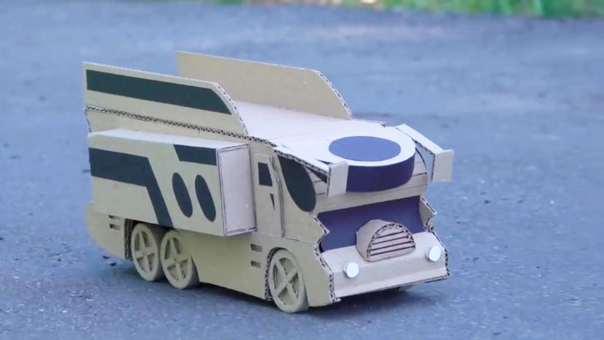 纸板仿真车模DIY—纯手工制作高级房车模型教程