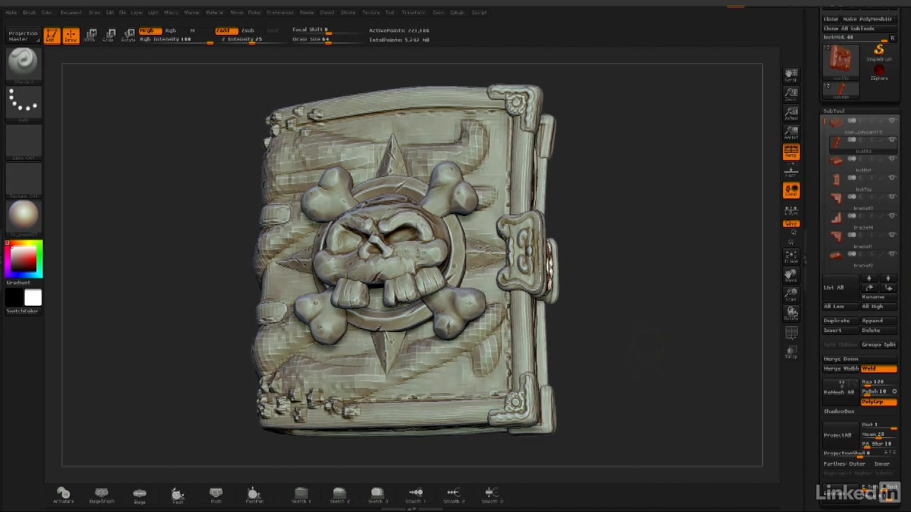 ZBrush教程 游戏物品风格雕刻教程Lynda - ZBrush Stylized Sculpting